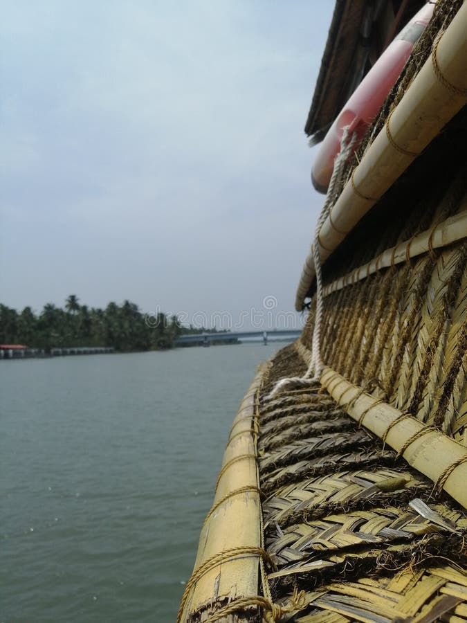 Houseboat view in Kerala stock image. Image of beautiful - 215233985