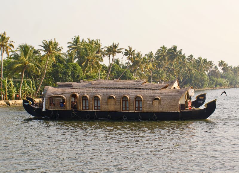 Houseboats on the Back Waters Stock Photo - Image of waters, kerala ...