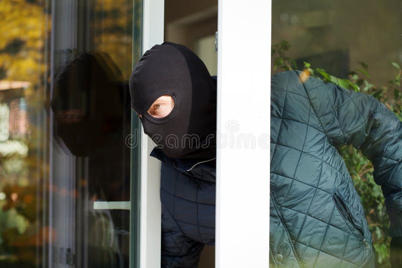 Housebreaker Wearing a Mask Stock Photo - Image of gangster, robber ...