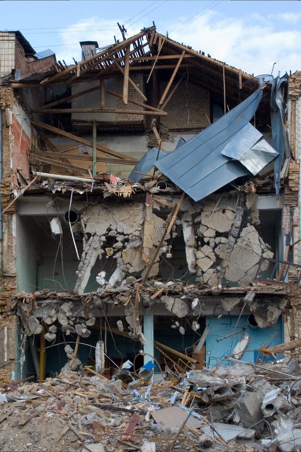 Housebreaking, Demolition of Buiding Stock Image - Image of insured ...