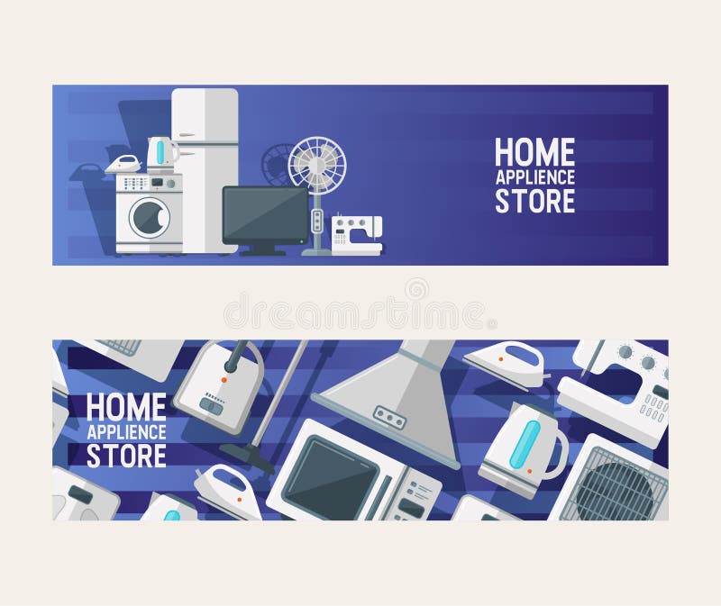 Household Appliances Electronic Pattern Vector Kitchen Homeappliance ...