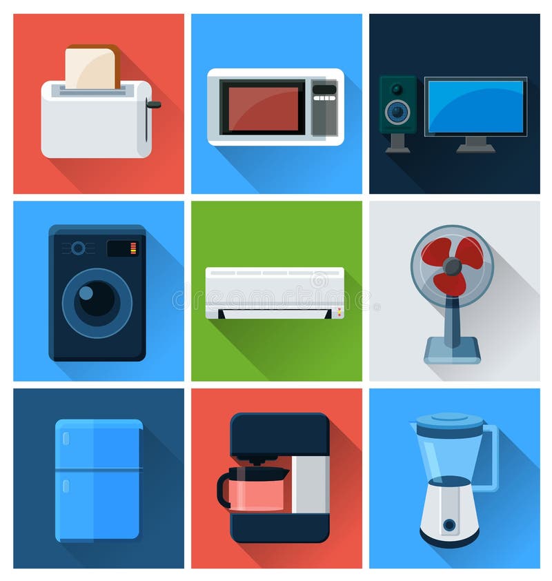 Household Appliances icon stock illustration. Illustration of ...