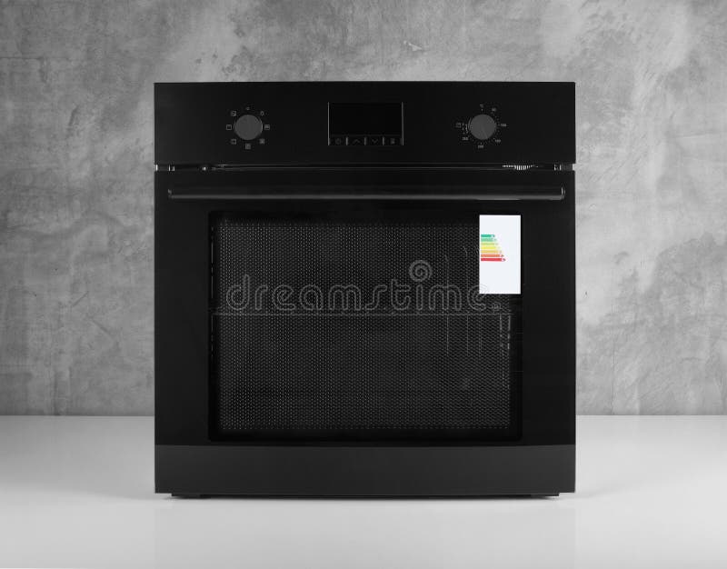Household Appliances New Black Electrical Oven Display Concrete Stock ...