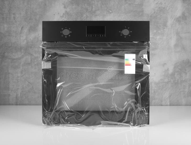 Household Appliances - New Black Electrical Oven with Display. Front ...