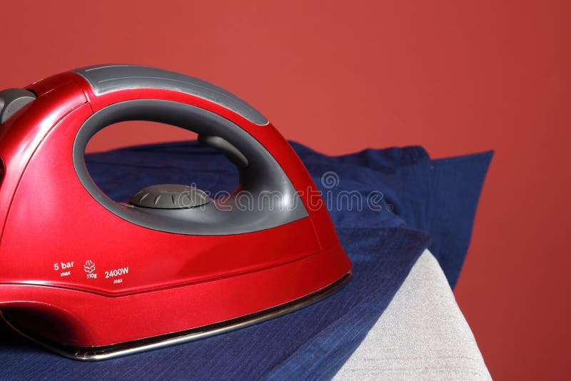 Red Iron and shirt stock image. Image of board, home - 29860853
