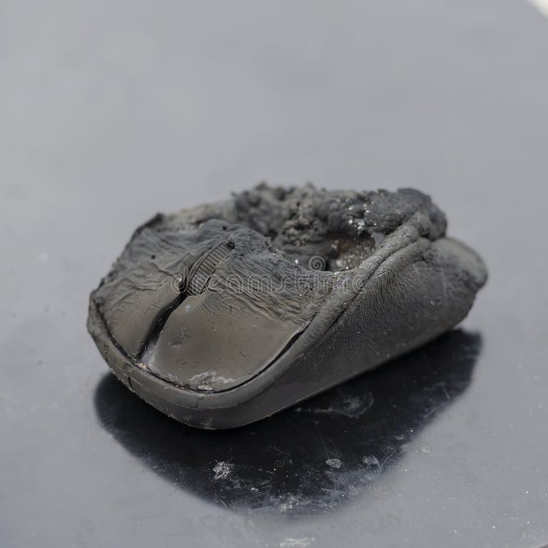 Household Electrical Appliance Fire Concept. Wireless Computer Mouse ...