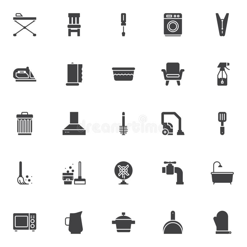 Ironing Board And Iron Line Icon Filled Outline Vector Sign Linear