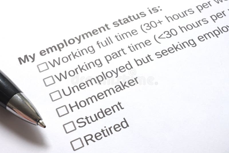 Household Income Survey Question and Answer Choices Stock Image - Image ...