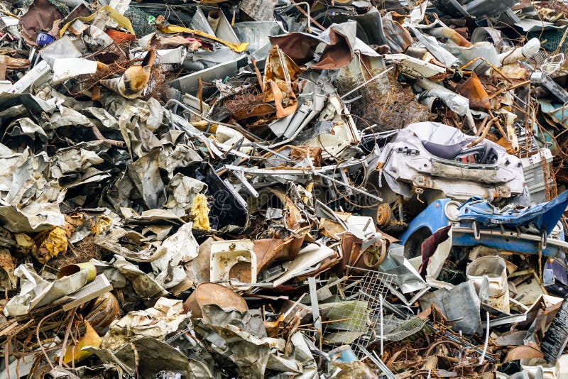 Household and Industrial Metal Rubbish Pile at Scrap Yard Stock Image ...