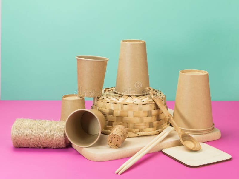 Household Items Made from Environmentally Friendly Materials Stock ...