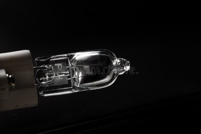 Household Light Bulb Off with Copy Space Black Background Stock Image ...