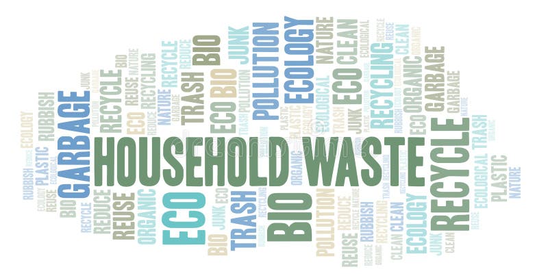 Household Waste word cloud stock illustration. Illustration of tagcloud ...