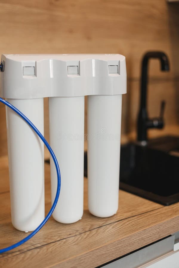 Household Water Purification System. Three-stage Water Treatment and ...