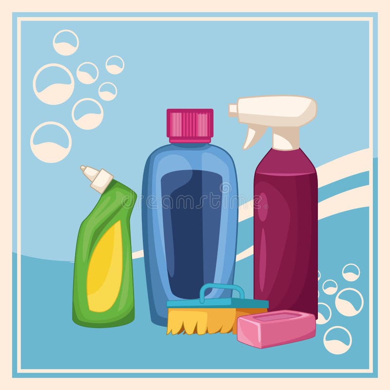 Housekeeping Cleaning Cartoon Stock Vector - Illustration of ...