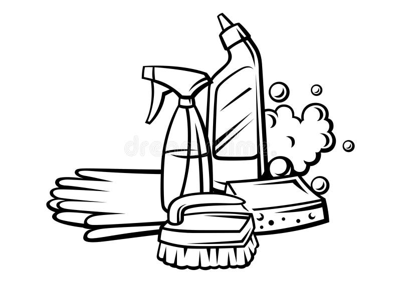 Housekeeping Cleaning Illustration. Background for Service and ...