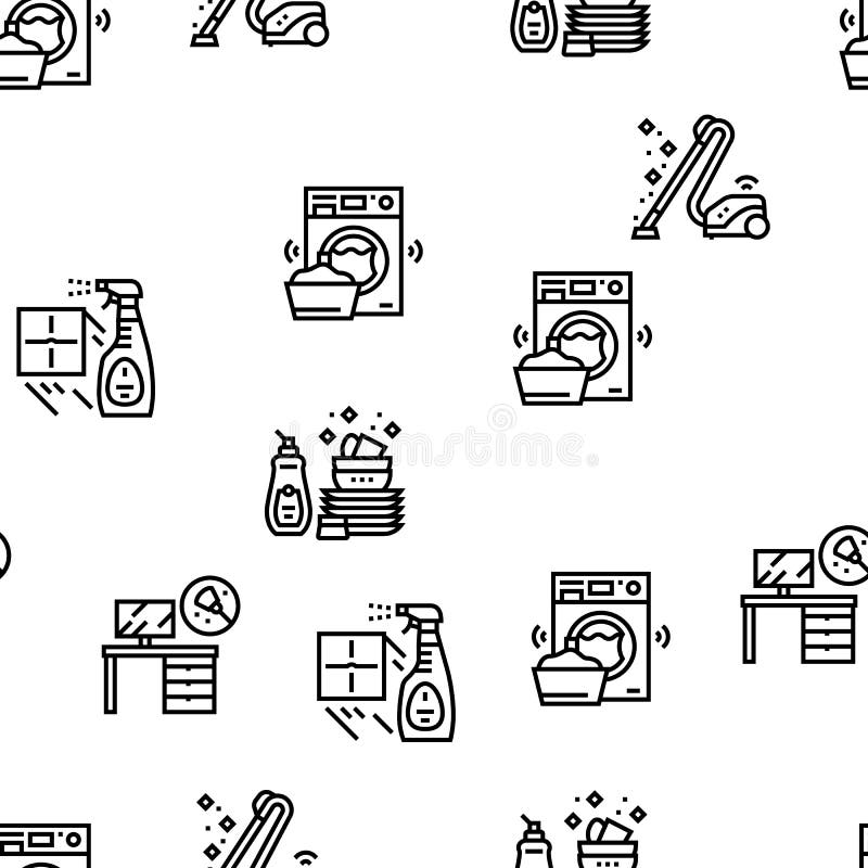 Housekeeping Pictograms Stock Illustrations – 99 Housekeeping ...