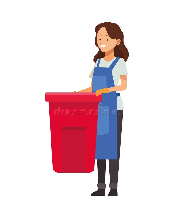 Housekeeping Female Worker Avatar Character Stock Vector - Illustration ...