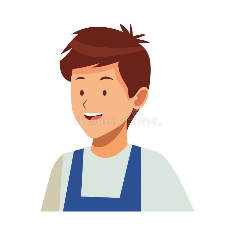 Housekeeping Male Worker Avatar Character Stock Vector - Illustration ...