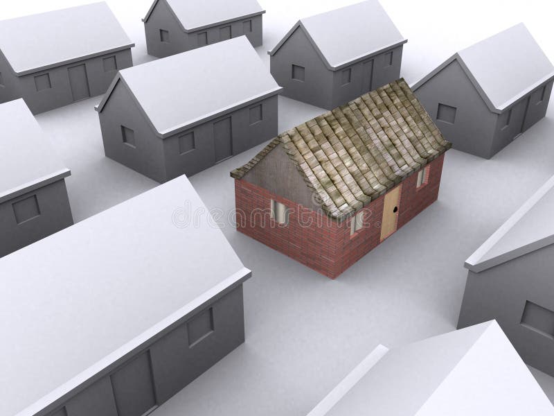 Houses 3d stock illustration. Illustration of dimensional - 6309325