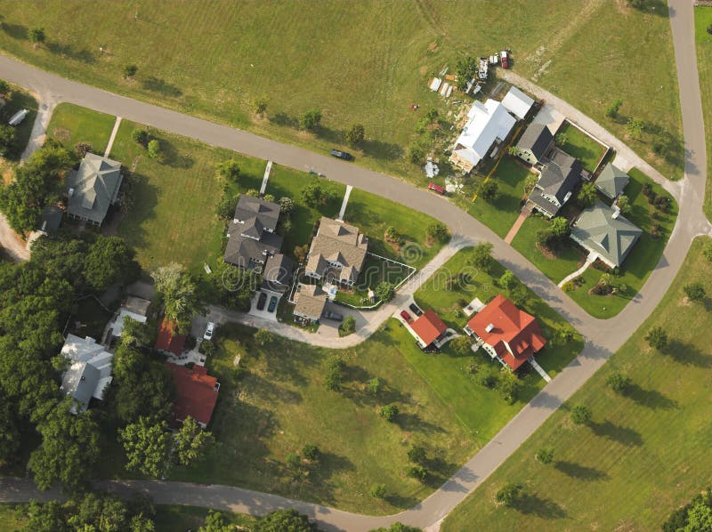 Houses, aerial view stock image. Image of blueprint, shingle - 1089807