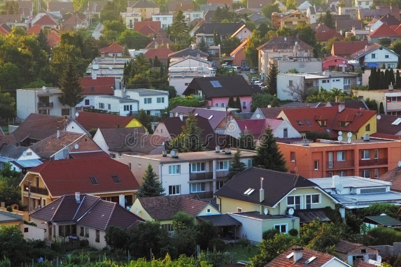 Houses - Aerial View, Slovakia Stock Image - Image of house ...