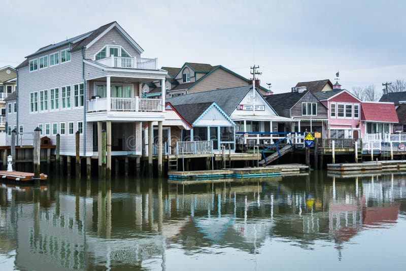Houses Along Cape May Harbor, in Cape May, New Jersey Editorial Photo ...