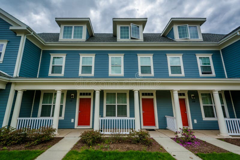 Houses at Brookside Estates, in New Haven, Connecticut Stock Photo ...