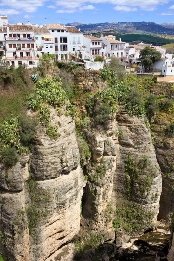 Houses on a Cliff in Ronda stock photo. Image of city - 26406764