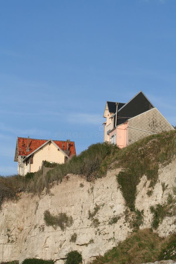Houses on the cliff stock image. Image of rocky, view - 127415617