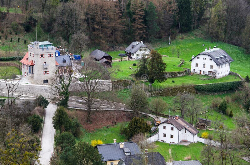 Houses in Countryside from Top View Stock Image - Image of austria ...