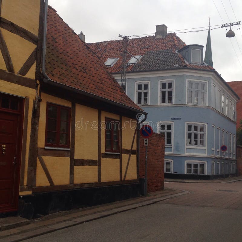 Houses in Denmark stock photo. Image of relaxation, tourism - 85534274