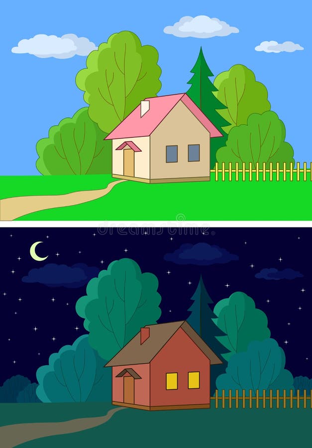 Forest edge drawing stock vector. Illustration of effect - 73278997