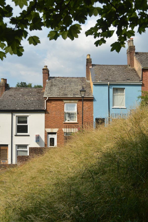 Houses on hill. stock photo. Image of devonshire, historic - 126782978