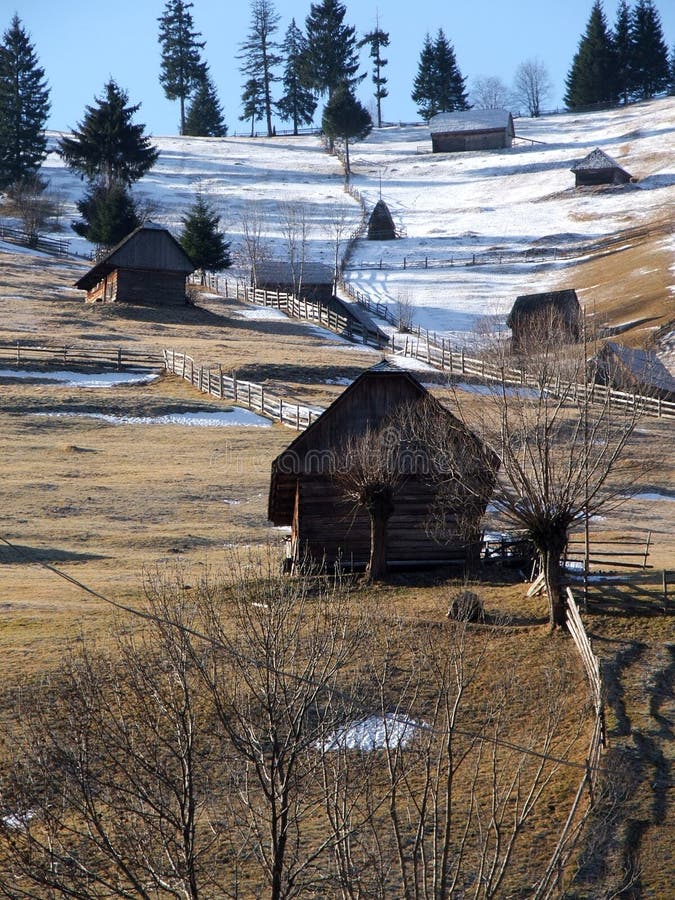 Houses on inclined hills stock photo. Image of season, peasant - 428930