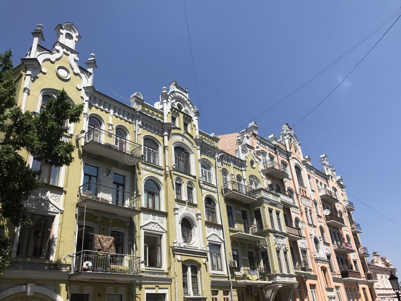 Houses in Kiev stock photo. Image of architecture, apartment - 97806344