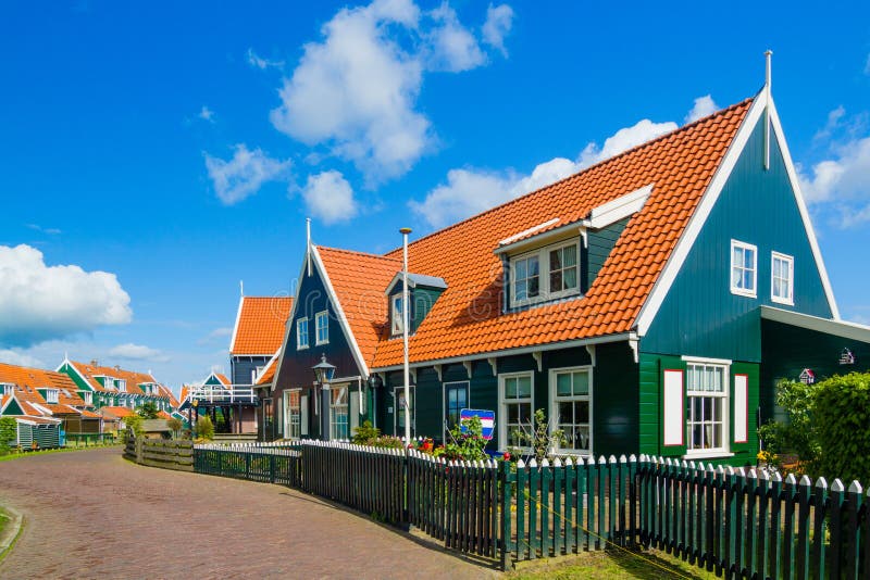 Houses in Marken stock photo. Image of dutch, landmark - 25233866