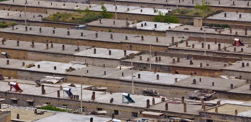 Houses of northern china stock image. Image of mizhi - 29047129