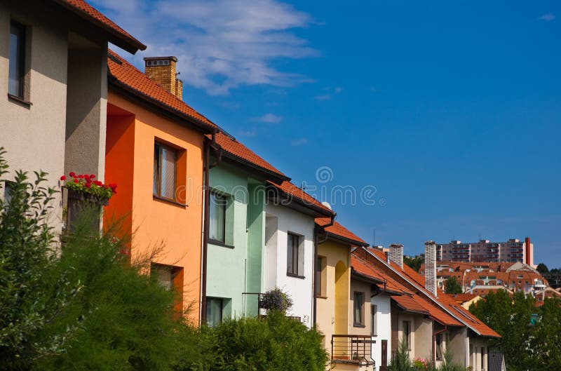 Houses, Residence Buildings in the Countryside Stock Image - Image of ...