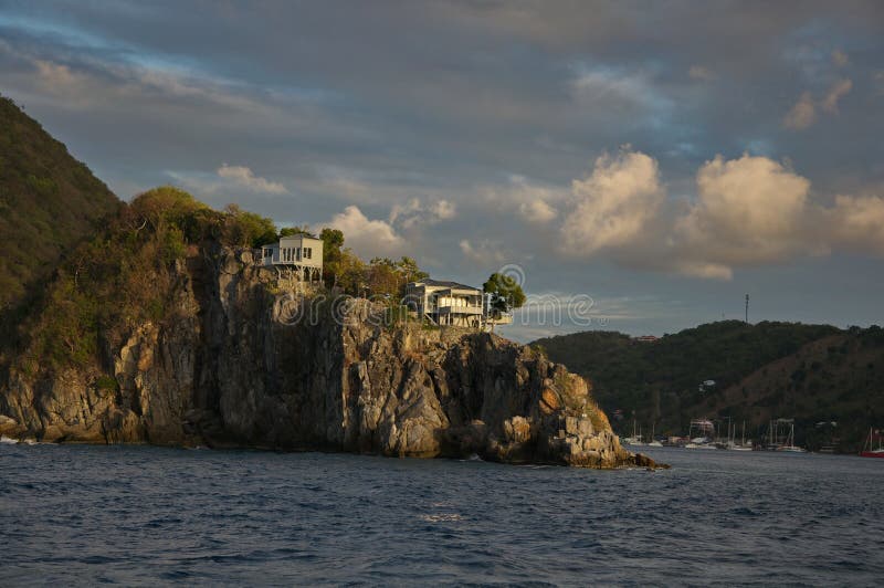 Houses on a rock stock image. Image of rocky, shore, vacation - 45005951