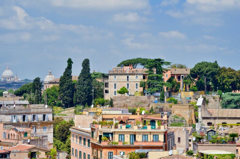 Houses in Rome stock image. Image of cityscape, overview - 20404555