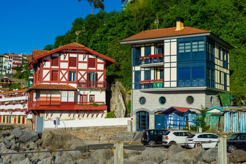 Houses in Spain in the Half-timbered Style. Basque Country, Spain ...