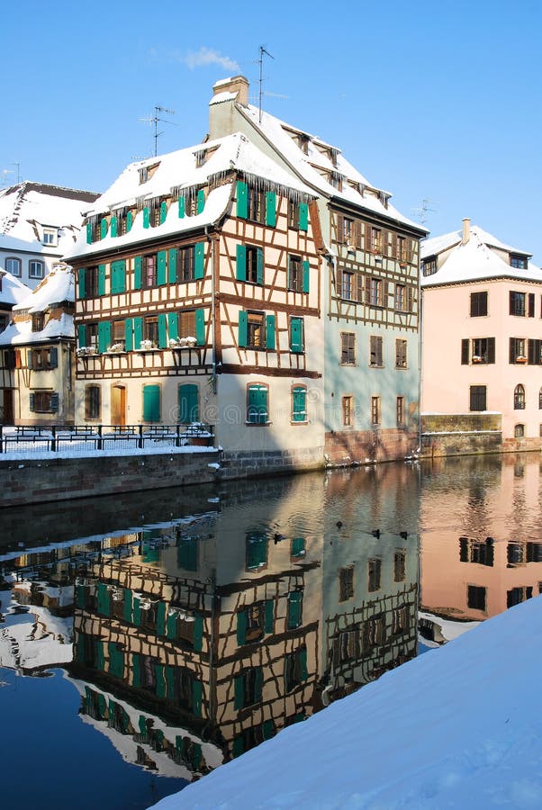 Strasbourg Houses during Winter Stock Image - Image of christmas ...