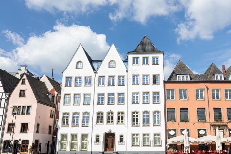 View of the Houses on the Street in Cologne, Germany Editorial ...