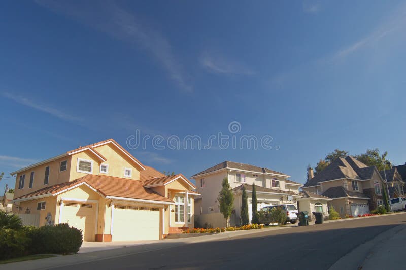 Houses in the suburbs stock image. Image of dream, suburbs - 396237