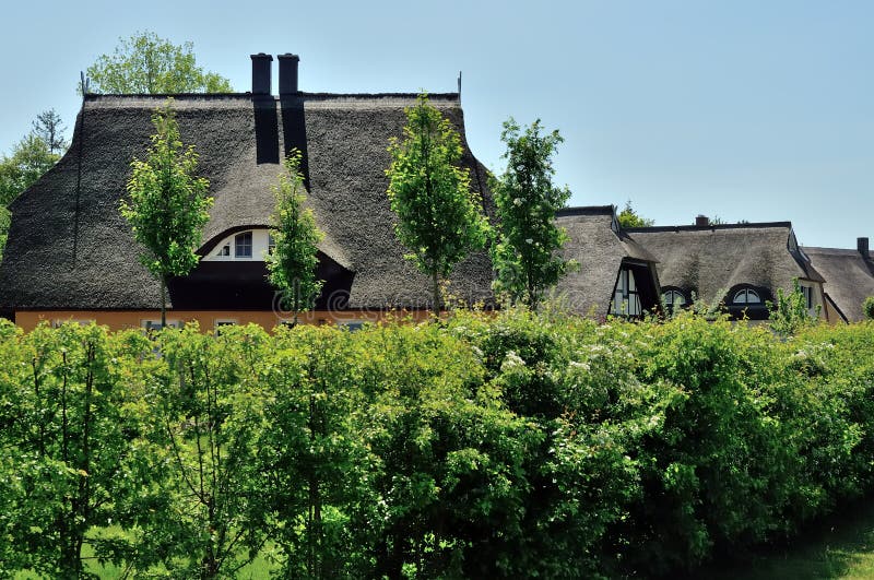 Houses with thatched roof stock image. Image of history - 31379845