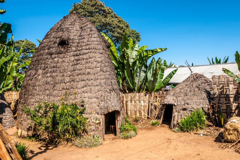 Dorze hut, Ethiopia stock image. Image of house, third - 7040345