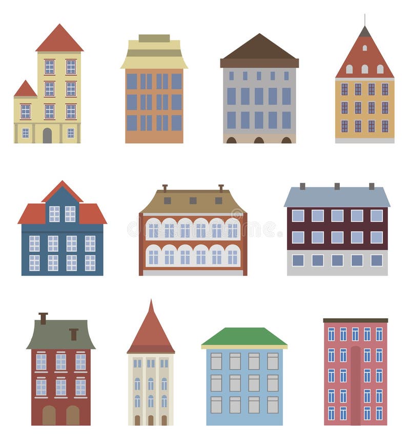 Vector houses stock vector. Illustration of house, building - 8574617