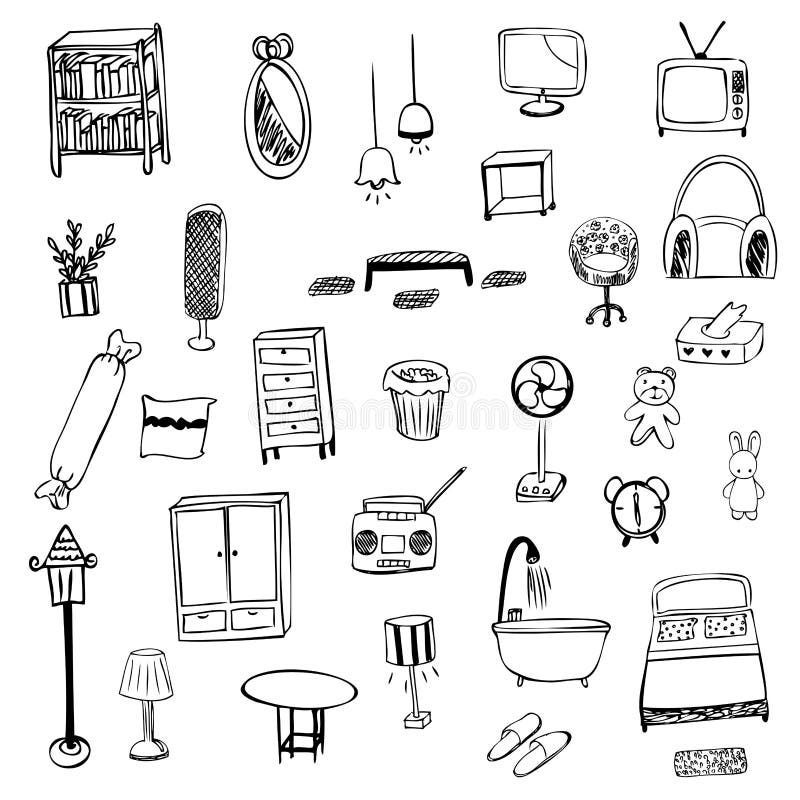 Housewares Sketch Vector Symbol Stock Vector - Illustration of ...