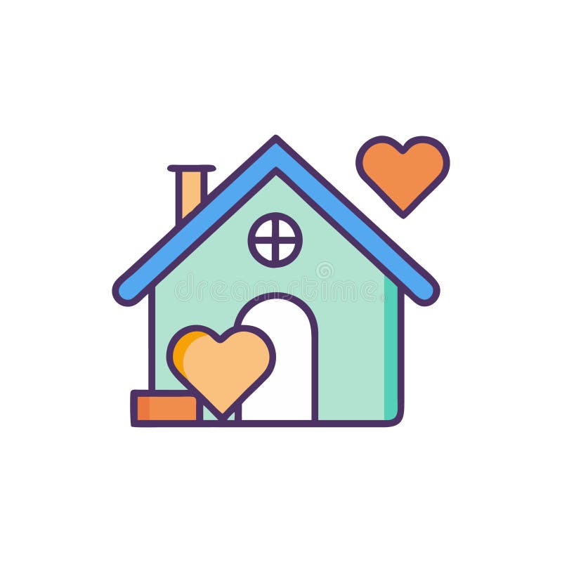 Housewarming Icon for New Homeowners Stock Illustration - Illustration ...