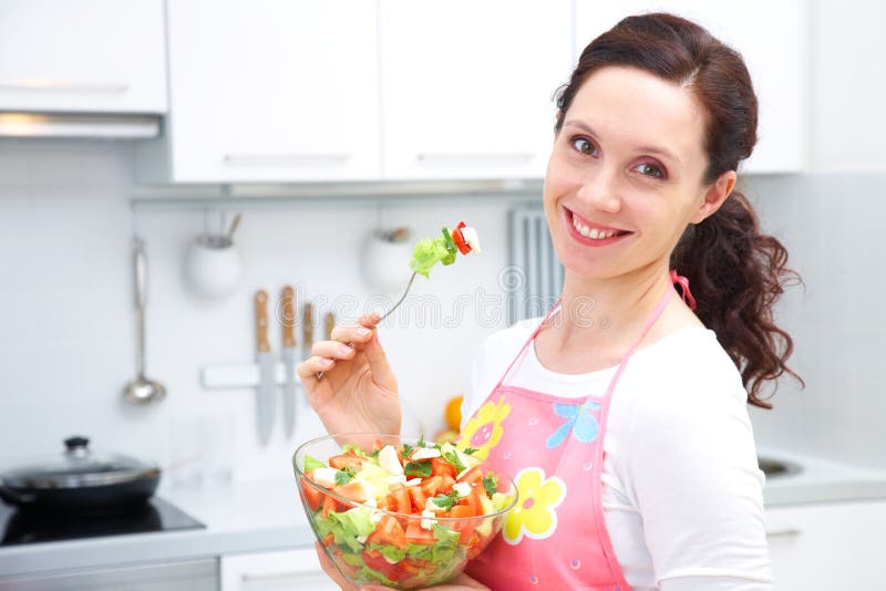 Housewife cooking stock photo. Image of hobby, domestic - 22978852